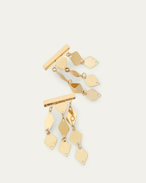 Lana Jewelry 14k Yellow Laser Kite Bar Drop Earrings