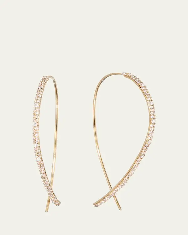 Lana Jewelry 14k Yellow Diamond Hoop Earrings, 50mm - Gold