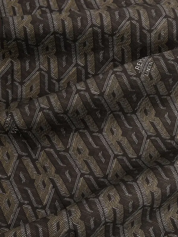 REISS Mallory Silk-twill Monogram-jacquard Dress Scarf