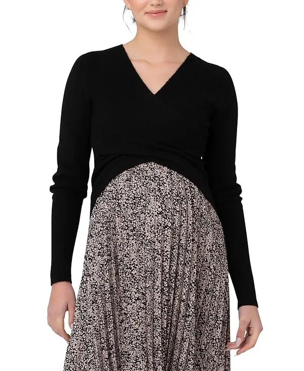 RIPE MATERNITY Willa Nursing Knit Sweater - Black
