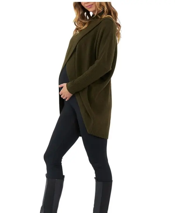 RIPE MATERNITY Hallie Cross Over Knit Sweater - Khaki