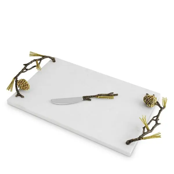 Michael Aram Pine Cone Cheeseboard With Knife