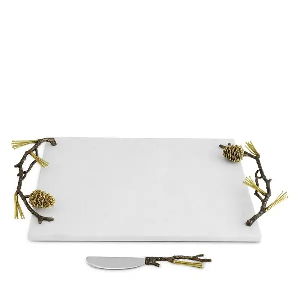 Michael Aram Pine Cone Cheeseboard With Knife