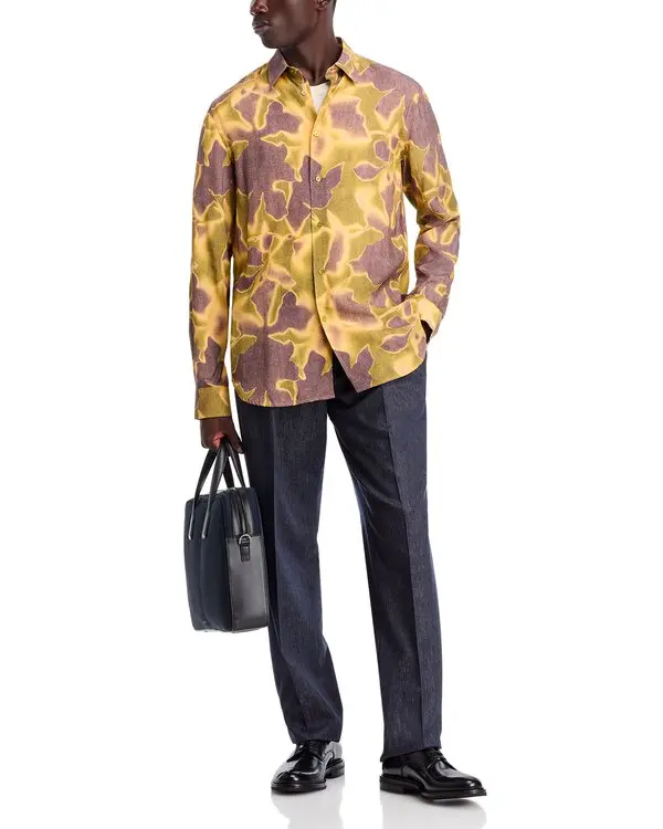 Paul Smith Long Sleeve Button Front Printed Shirt