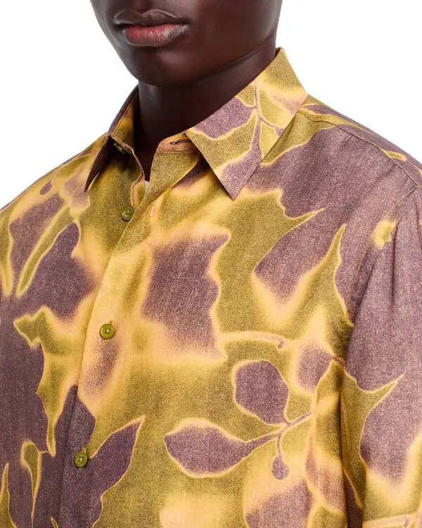 Paul Smith Long Sleeve Button Front Printed Shirt