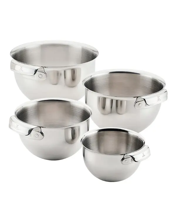 HESTAN Provisions 4-piece Stainless Steel Mixing Bowl Set - Silver