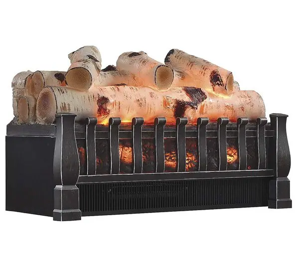 DURAFLAME Birch Log Set Electric Heater With Remote Control - One-color