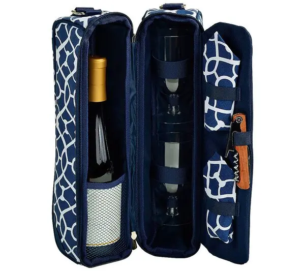 PICNIC AT ASCOT Deluxe Insulated Wine Tote For, Trellis - One-color