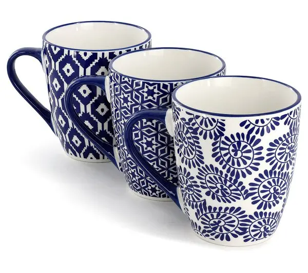 ELAMA Declan 6pc 12oz Stoneware Mug Set