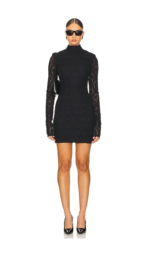 rotate lace mini dress Remain Birger Christensen Lace Mini Long Sleeve Dress In Black - 34% Off