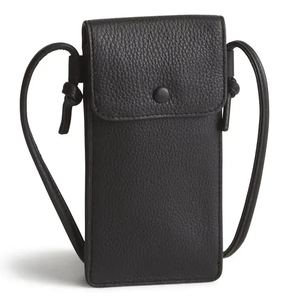 VERA BRADLEY Phone Case Crossbody Bag - Black