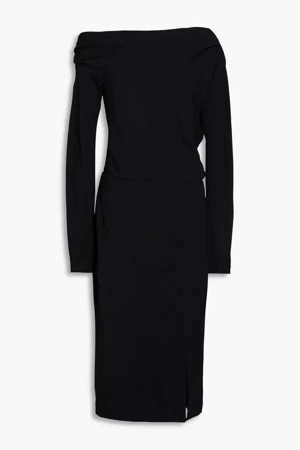 theory one shoulder dress One-shoulder Crepe Dress