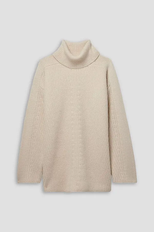 Co Ribbed Cashmere Turtleneck Sweater