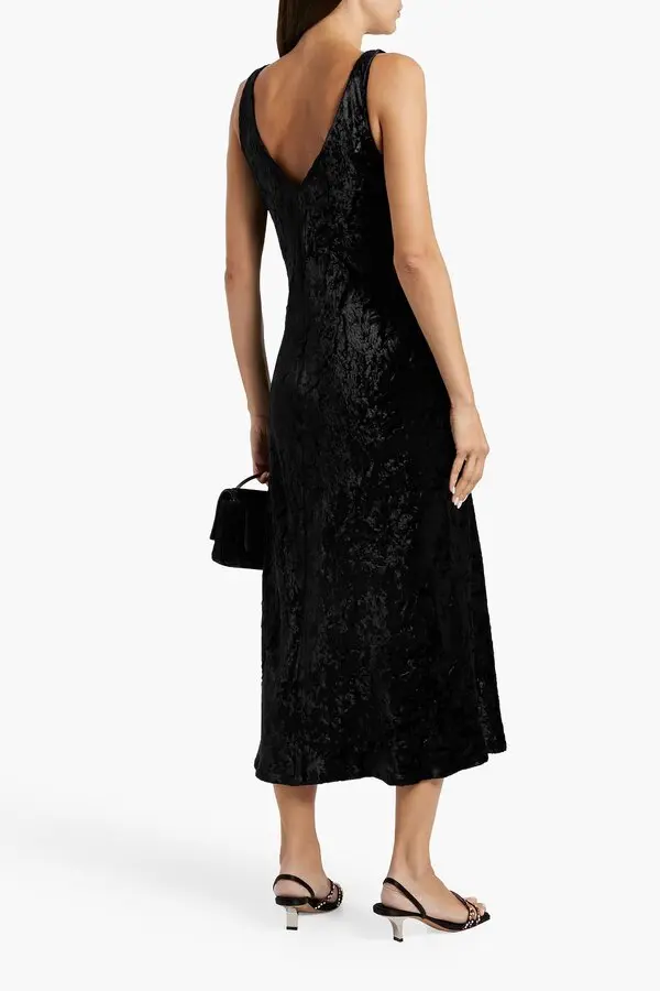 Vince Crushed Velvet Midi Slip Dress