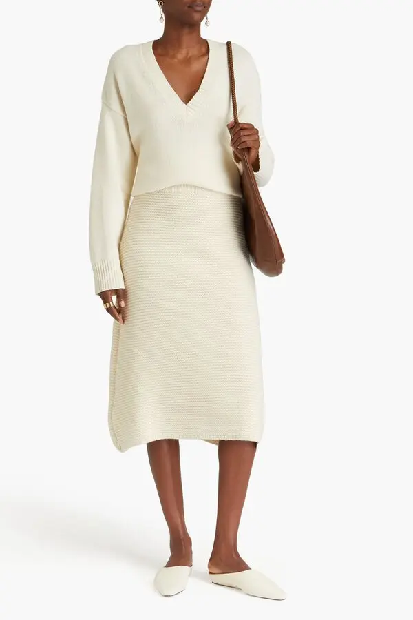 LE17SEPTEMBRE Ribbed Wool Midi Skirt