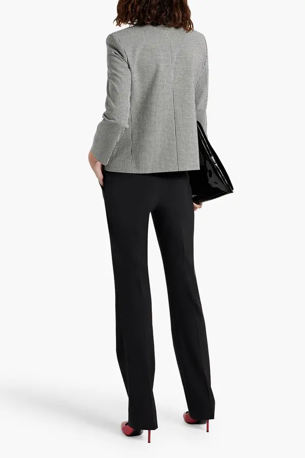 Theory Gingham Wool-blend Blazer - Black