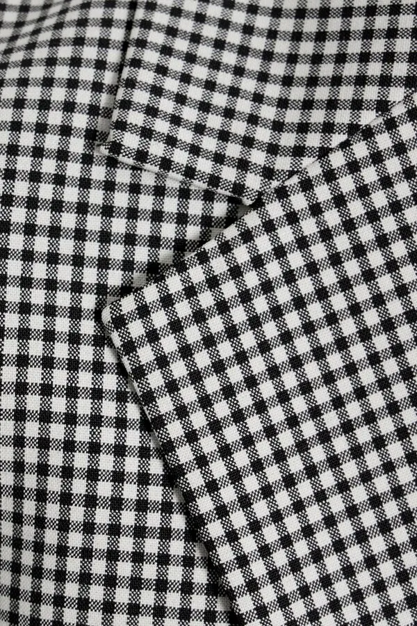 Theory Gingham Wool-blend Blazer - Black