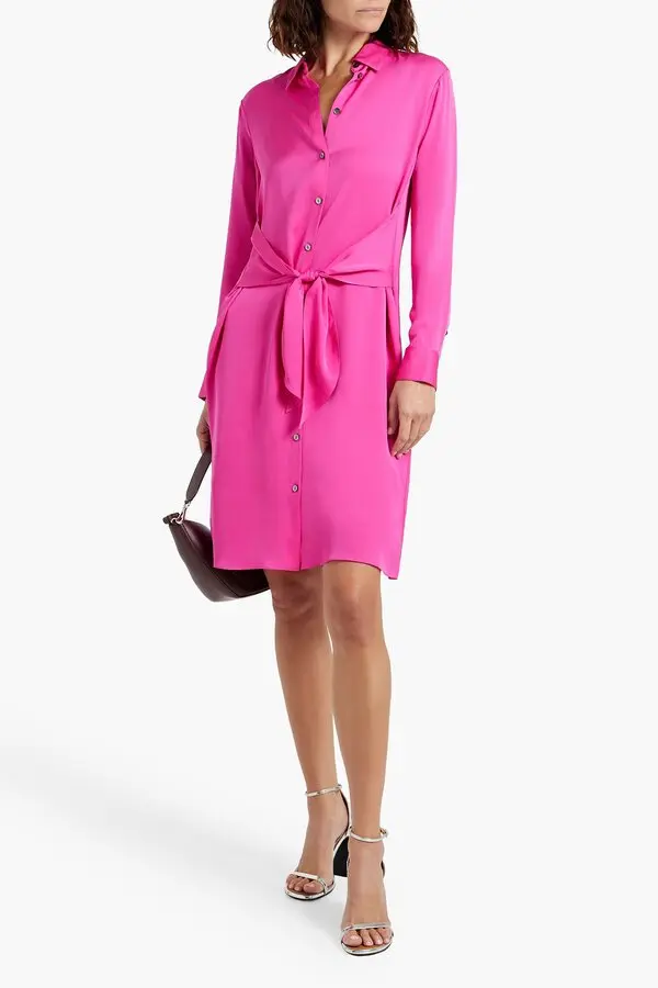 theory silk shirt dress Theory Silk Shirt Dress - Black - Women|O1102608001