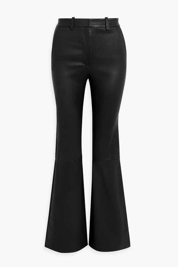 Theory Leather Flared Trousers