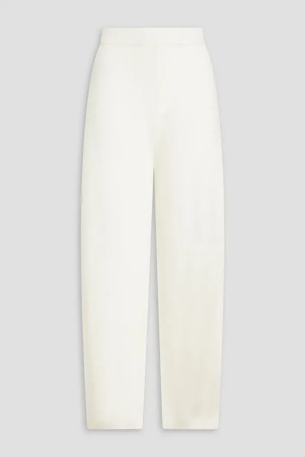 Theory Wool And Cashmere-blend Wide-leg Pants - Ivory