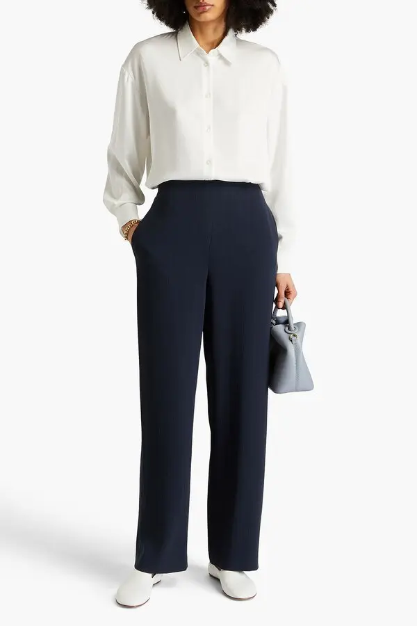 Theory Crepon Straight-leg Pants