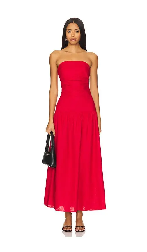 SNDYS. Stella Maxi Dress - Red