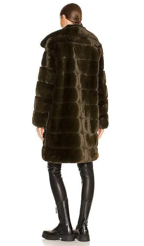 Adrienne Landau Faux Fur Long Coat