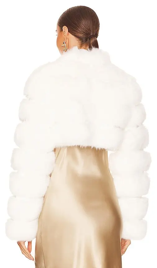 Adrienne Landau Faux Fox Fur Short Jacket