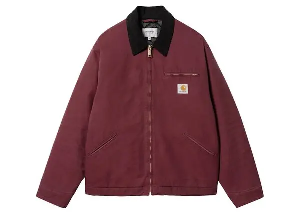 Carhartt Wip Og Detroit Aged Canvas Jacket - Malbec/black