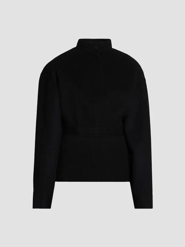 JIL SANDER Half Placket Wool Sweater
