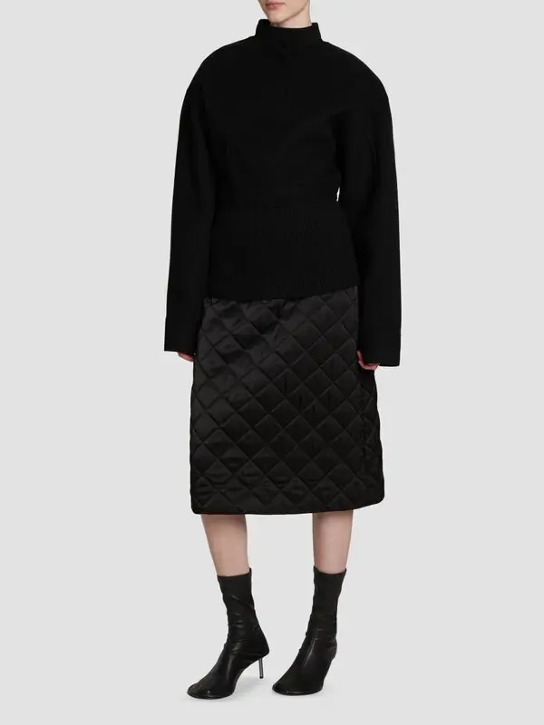 JIL SANDER Half Placket Wool Sweater