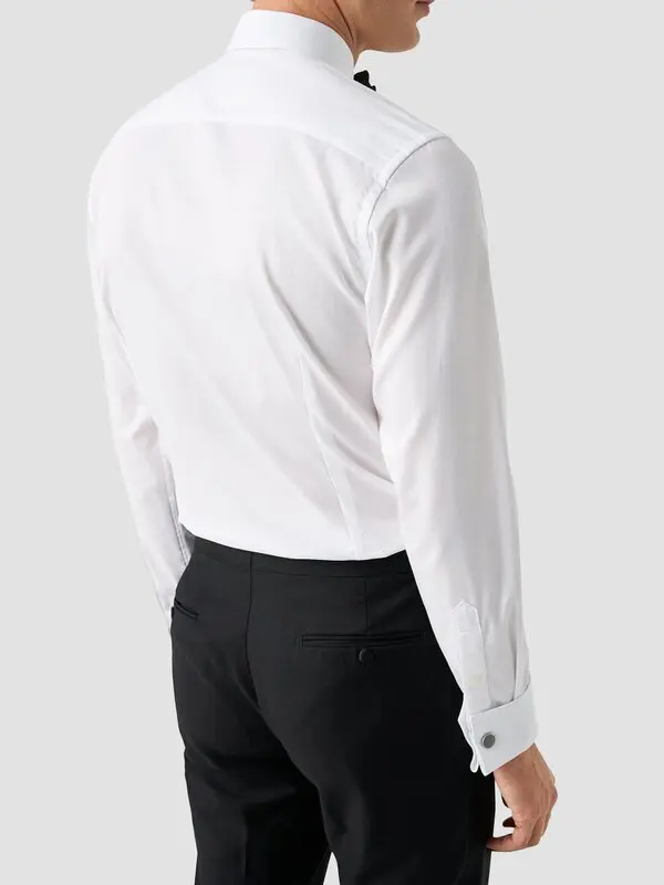 Eton Slim-fit Striped Cotton Evening Shirt - White
