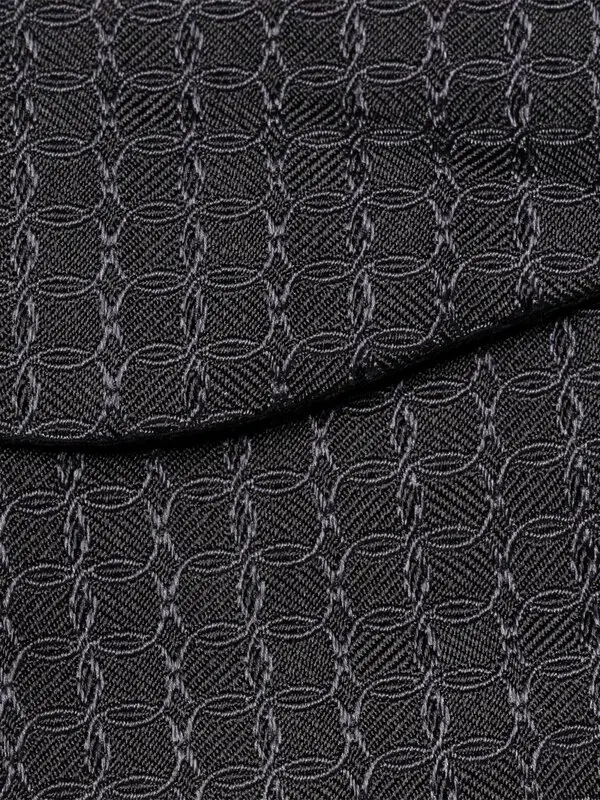 Eton Geometric Silk Bow Tie - Black
