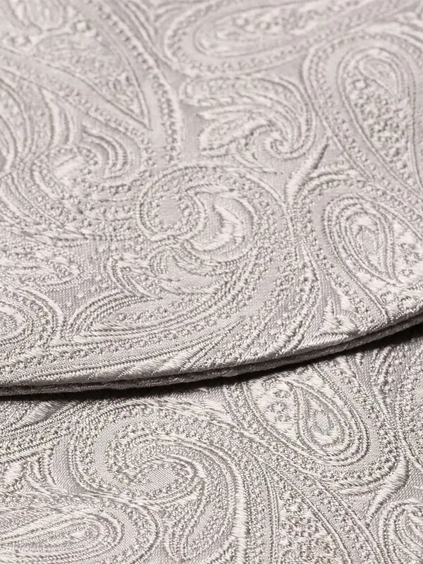 Eton Paisley Silk Bow Tie - Grey