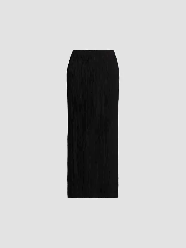 Issey Miyake Hatching Pleats Midi-skirt