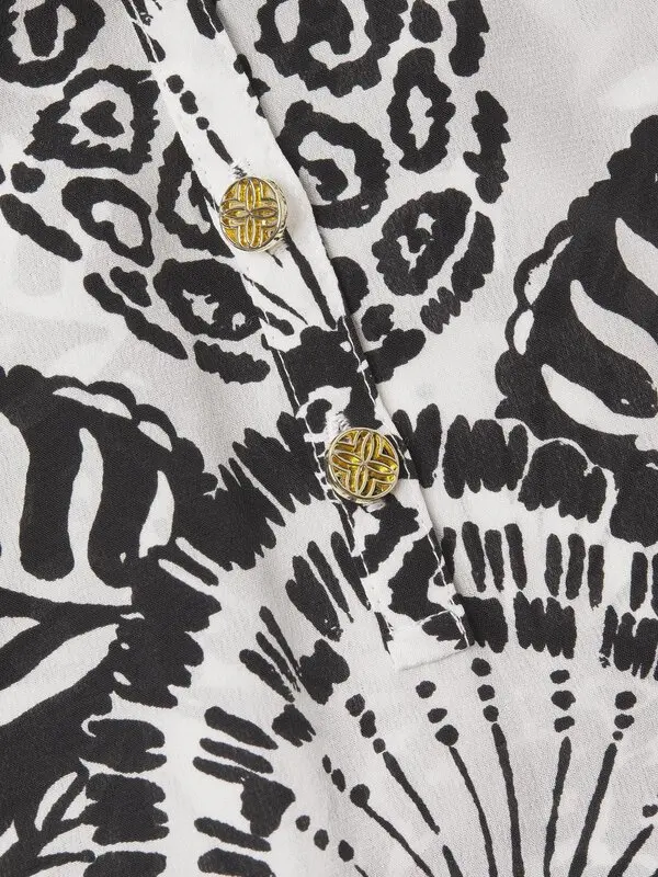 Lilly Pulitzer® Elsa Silk Print Top - Coconut Pineapple