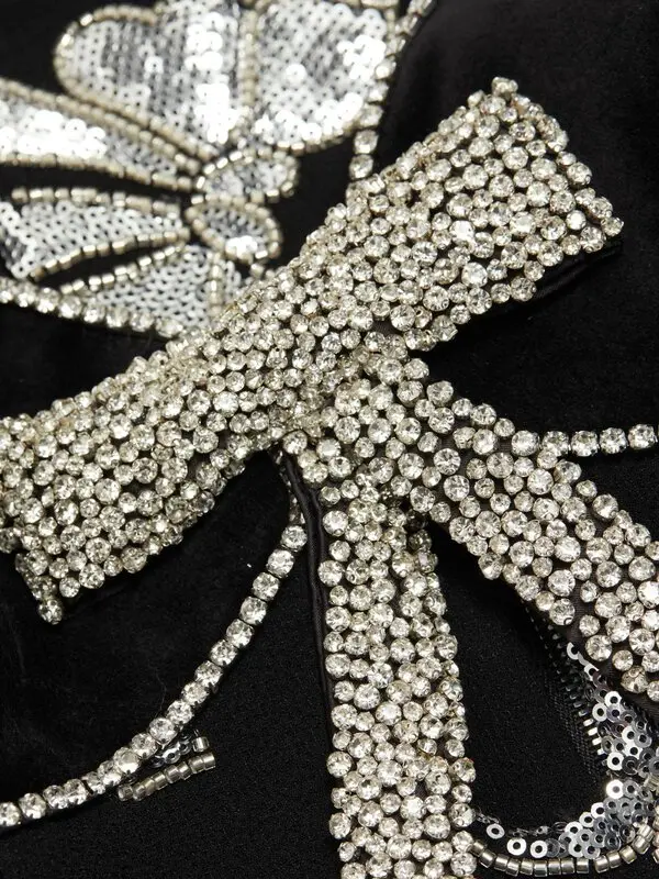 Rebecca Vallance Valor Sequined Bow Midi-dress
