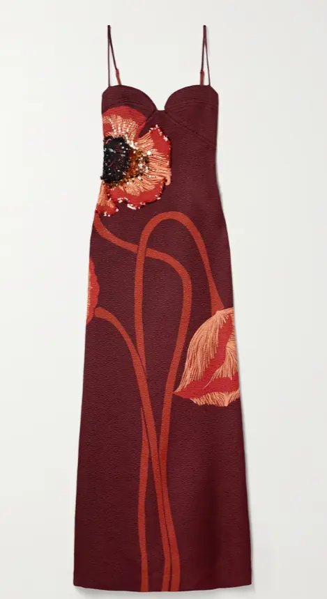 plentiful qualities embellished wool-silk maxi dress Plentiful Qualities Embellished Wool & Silk Dress (Women)