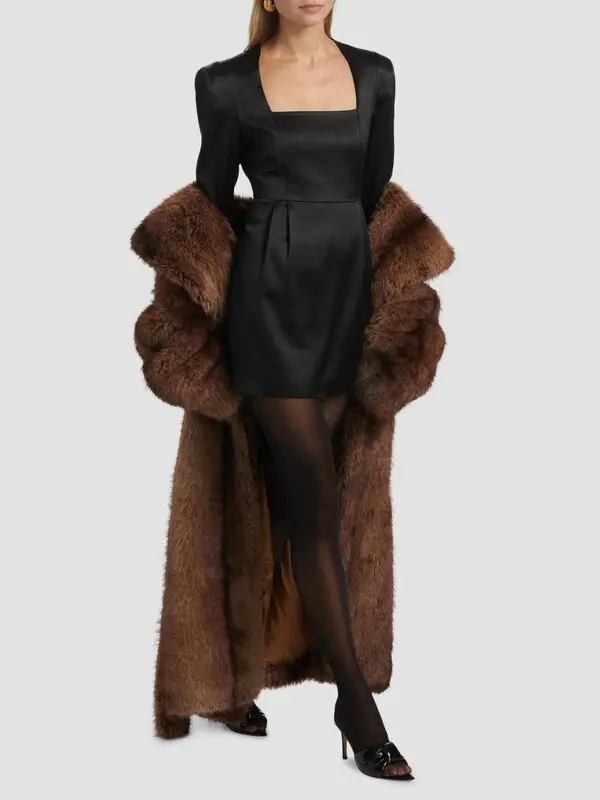 Ronny Kobo Valentina Squareneck Minidress