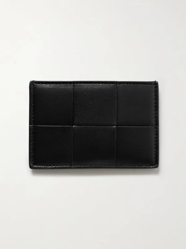 Bottega Veneta Cassette Intrecciato Leather Cardholder