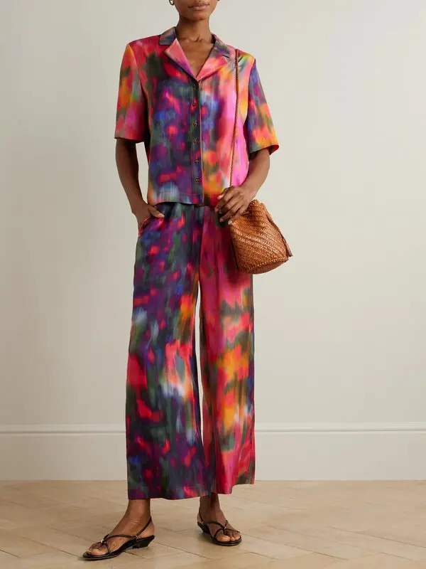 ERES Florale Printed Silk-twill Shirt