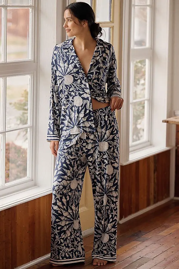LYREBIRD The Modaluxe Pajama Pants - Dark Blue