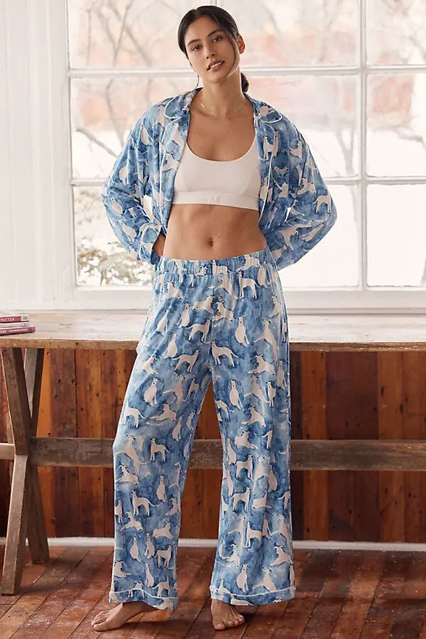 LYREBIRD The Modaluxe Pajama Pants - Olivia Wendel Dog And Cat Print