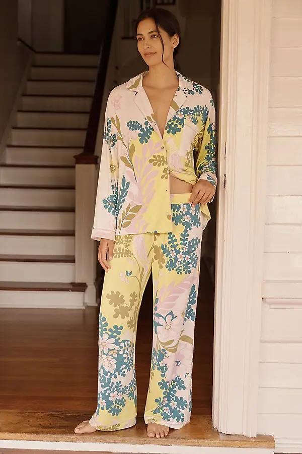 LYREBIRD Briar Pajama Pants Modaluxe - Yellow Pattern