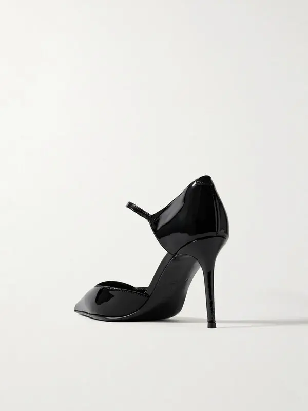 GIUSEPPE ZANOTTI Crystal-embellished Patent-leather Pumps