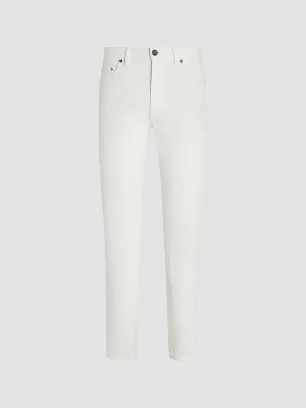 Zegna Rinse-washed Stretch Cotton Roccia Jeans - White