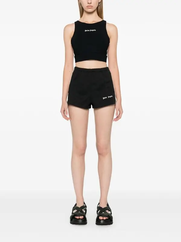 Palm Angels Logo-print Top - Black