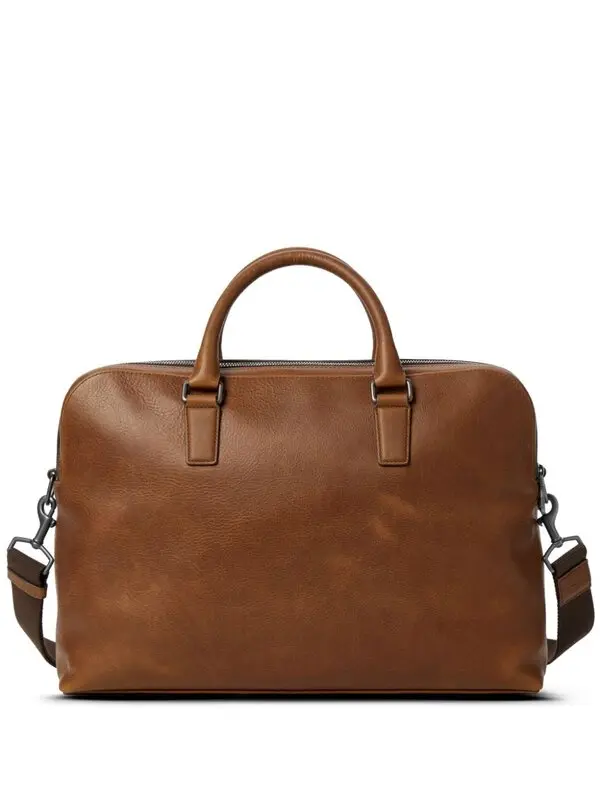 Shinola Navigator Gm Double Zip Briefcase - Brown