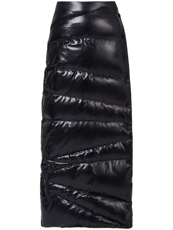 Perfect Moment Quilted Maxi Skirt - Black