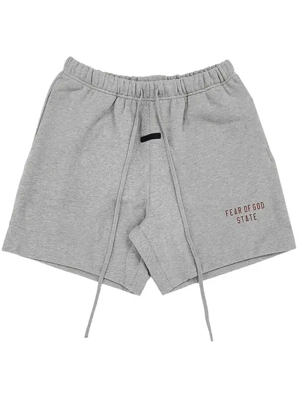Fear Of God Logo-print Shorts - Grey